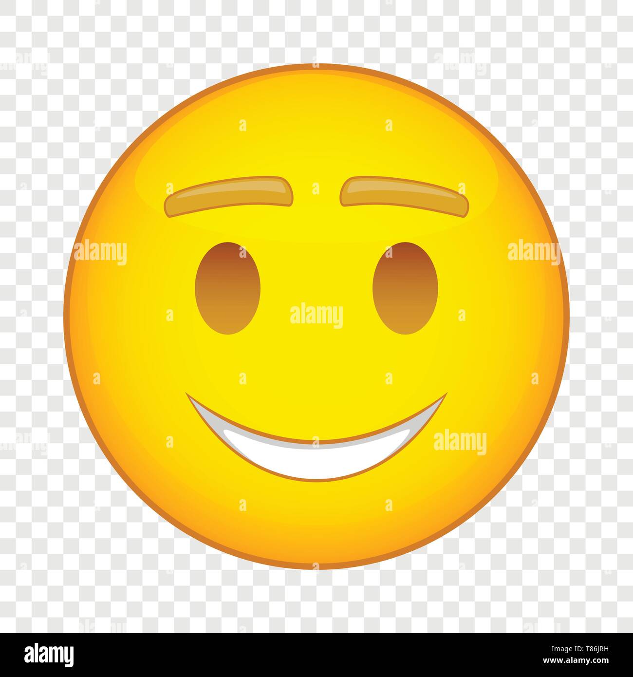 Smiling happy emoticon icon, cartoon style Stock Vector Image & Art - Alamy