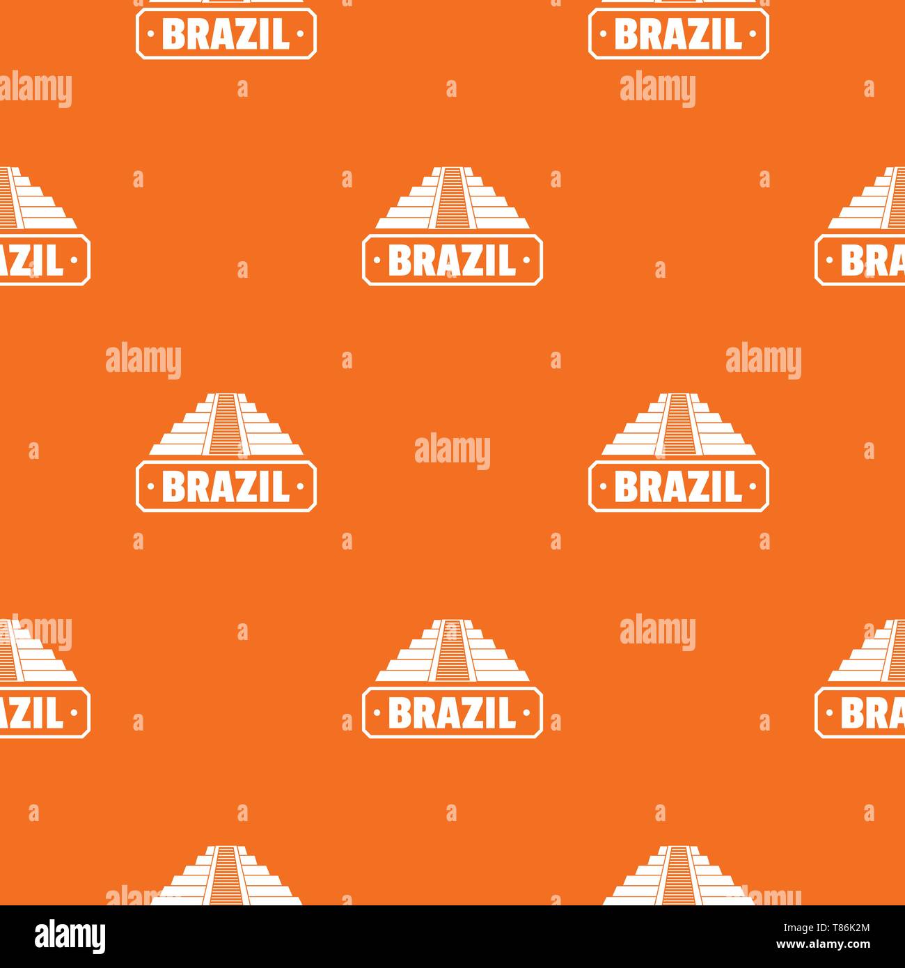 Brazil country pattern vector orange Stock Vector Image & Art - Alamy