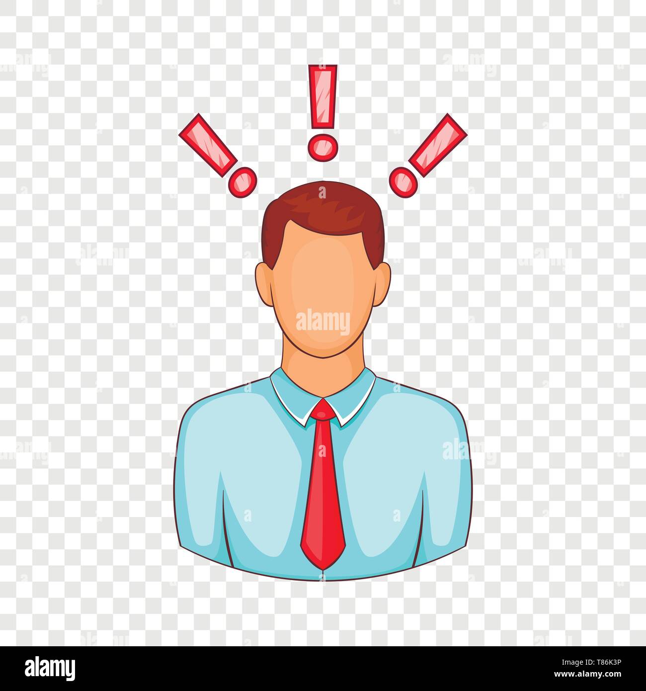 Human face exclamation mark illustration Stock Vector Images - Alamy