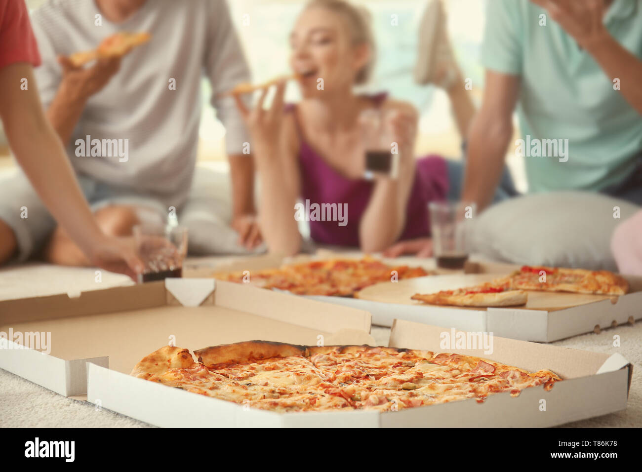 Pizza slice box floor hi-res stock photography and images - Alamy