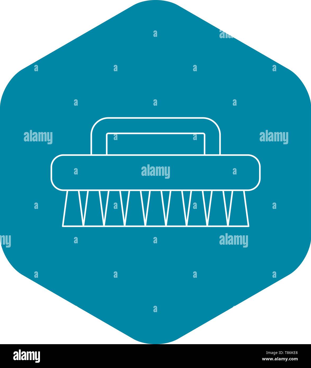 Cleaning brush one line Stock Vector Images - Alamy