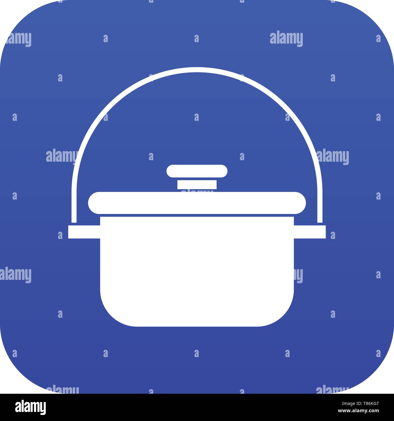 Cooking cauldron icon digital blue Stock Vector Image & Art - Alamy