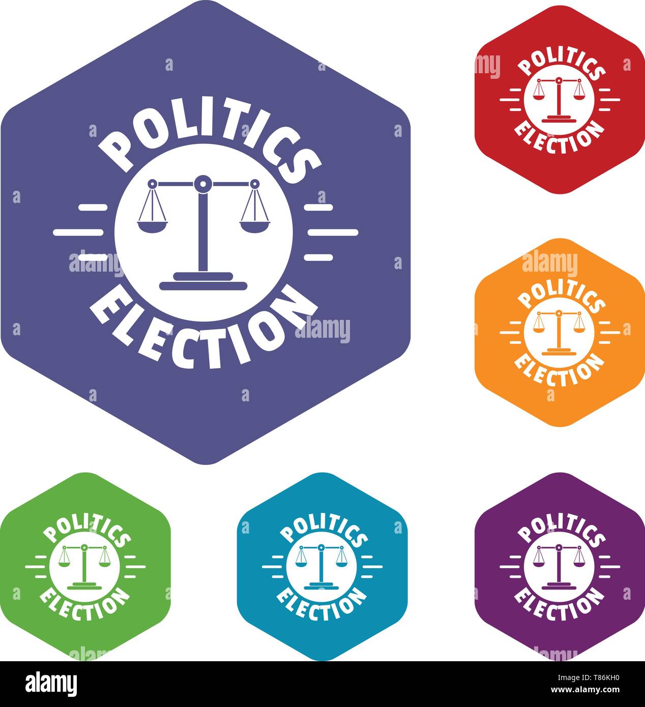 Politics election icons vector hexahedron Stock Vector Image & Art - Alamy