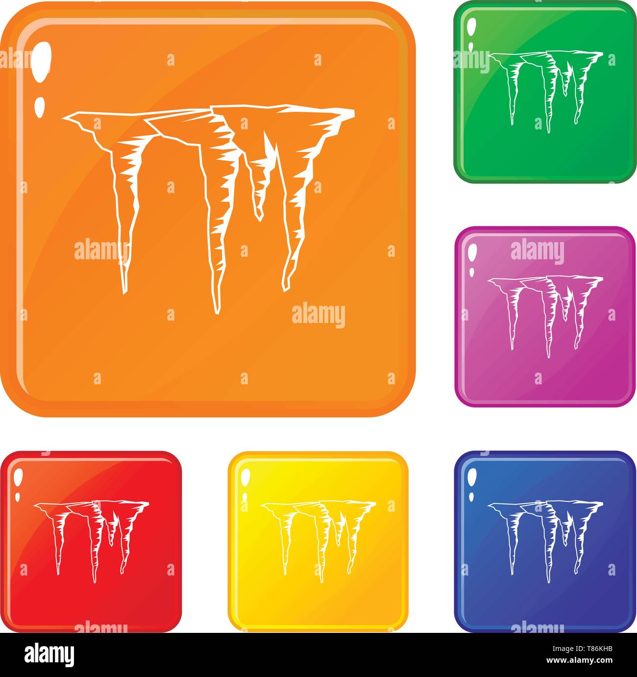Icicles icons set vector color Stock Vector Image & Art - Alamy