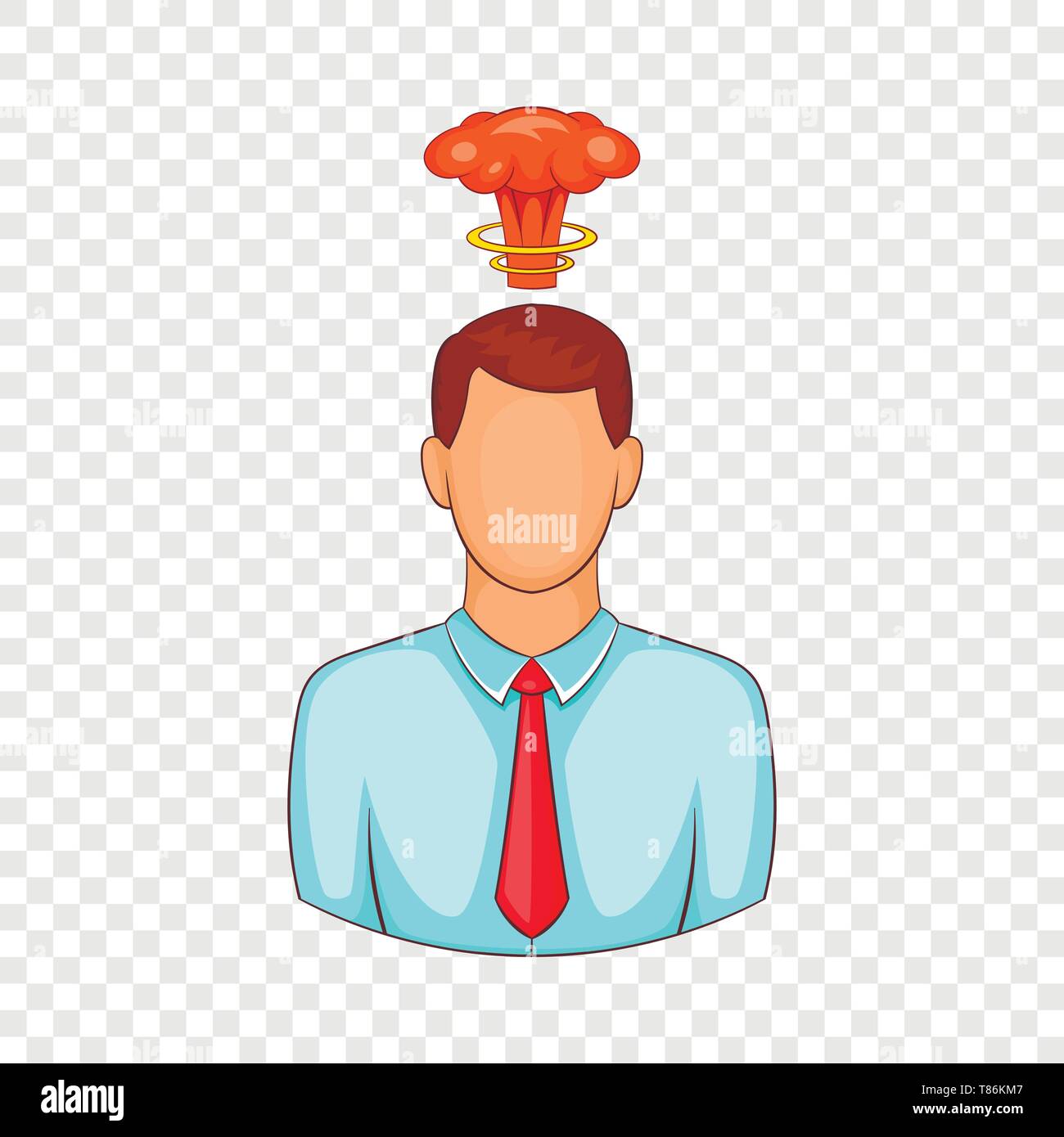 Cloud over man head icon, cartoon style Stock Vector Image & Art - Alamy