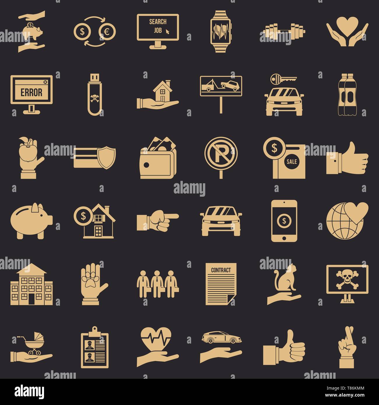 Monitor icons set, simple style Stock Vector Image & Art - Alamy