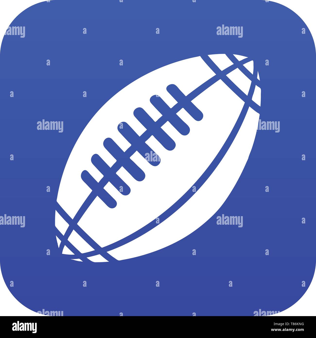 Rugby icon blue vector Stock Vector Image & Art - Alamy