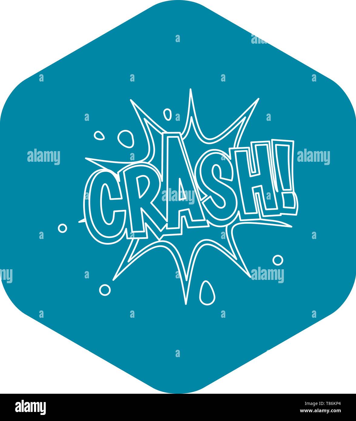 Crash, explosion bubble icon, outline style Stock Vector Image & Art ...
