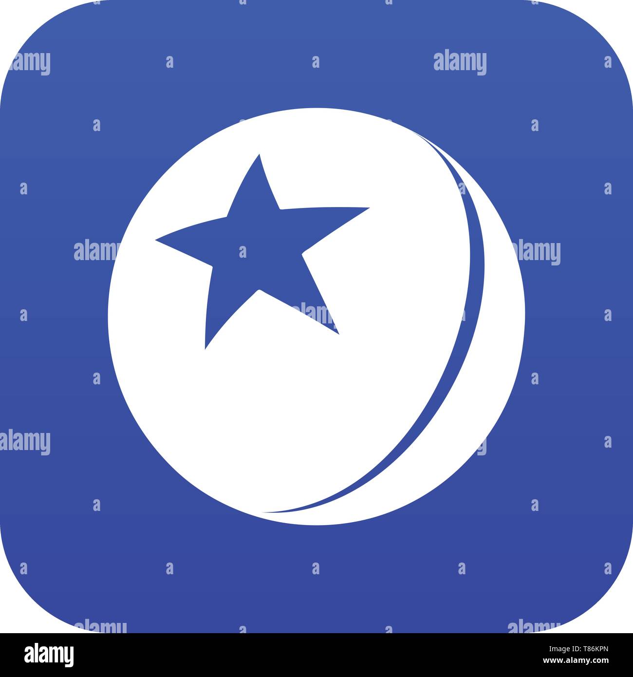 Favorite star icon blue glossy hi-res stock photography and images - Alamy