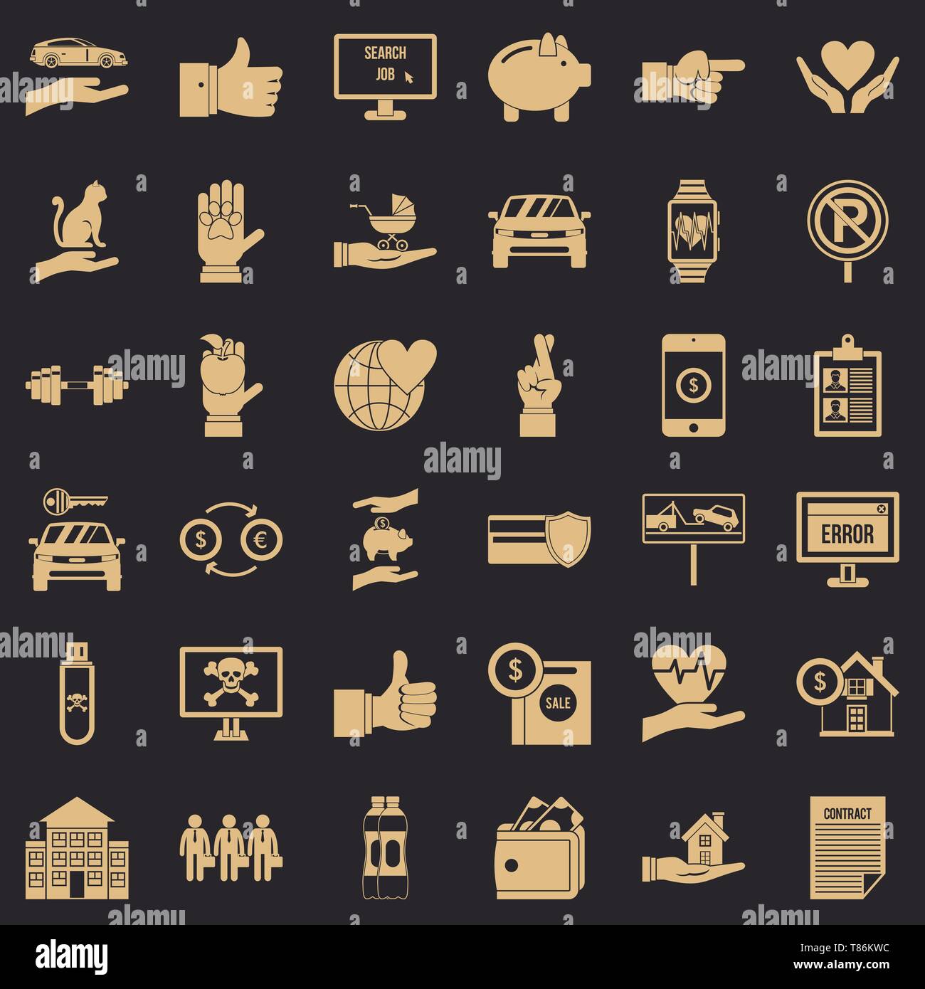 Device icons set, simple style Stock Vector Image & Art - Alamy