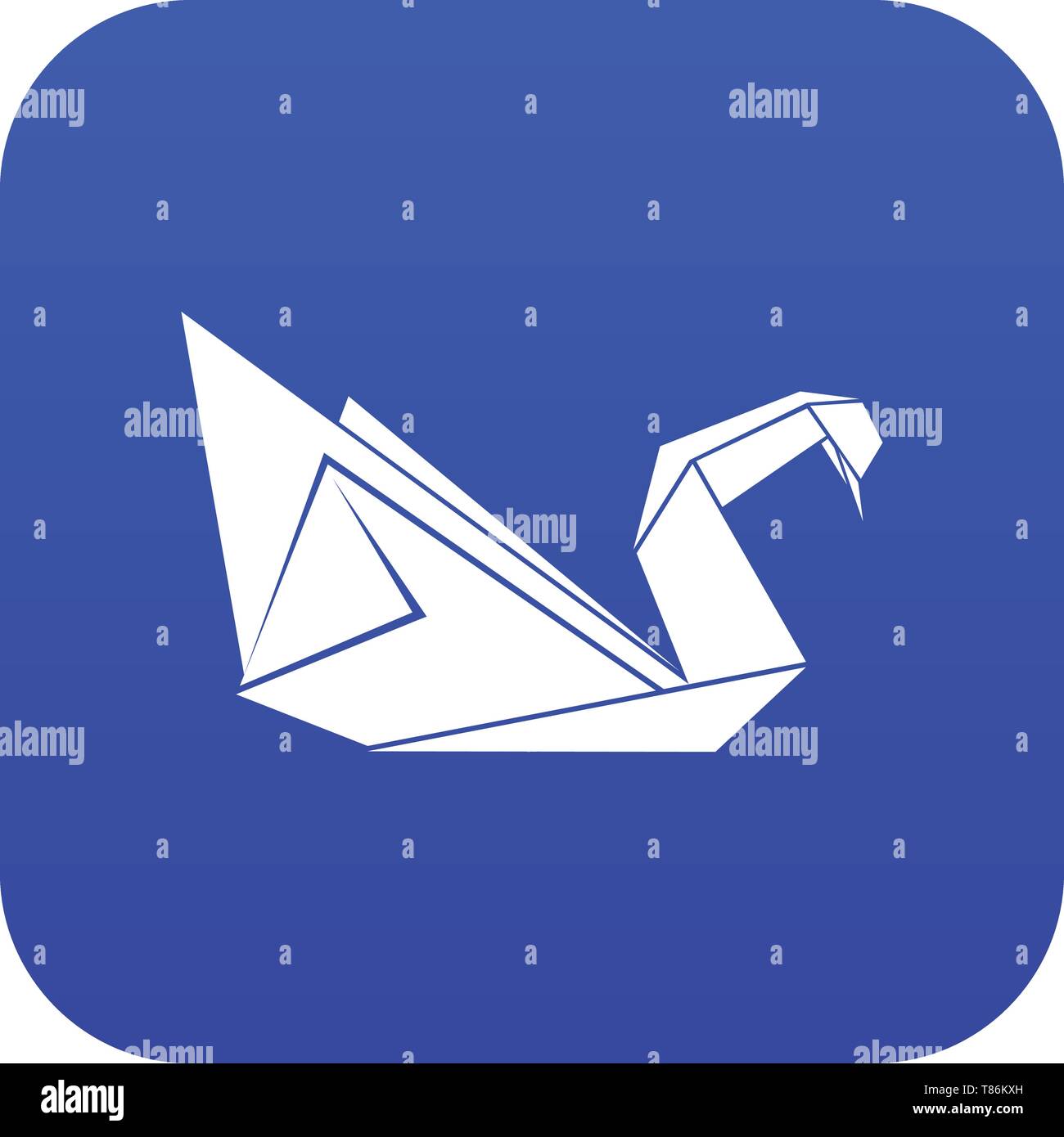 Origami swan icon blue vector Stock Vector Image & Art - Alamy