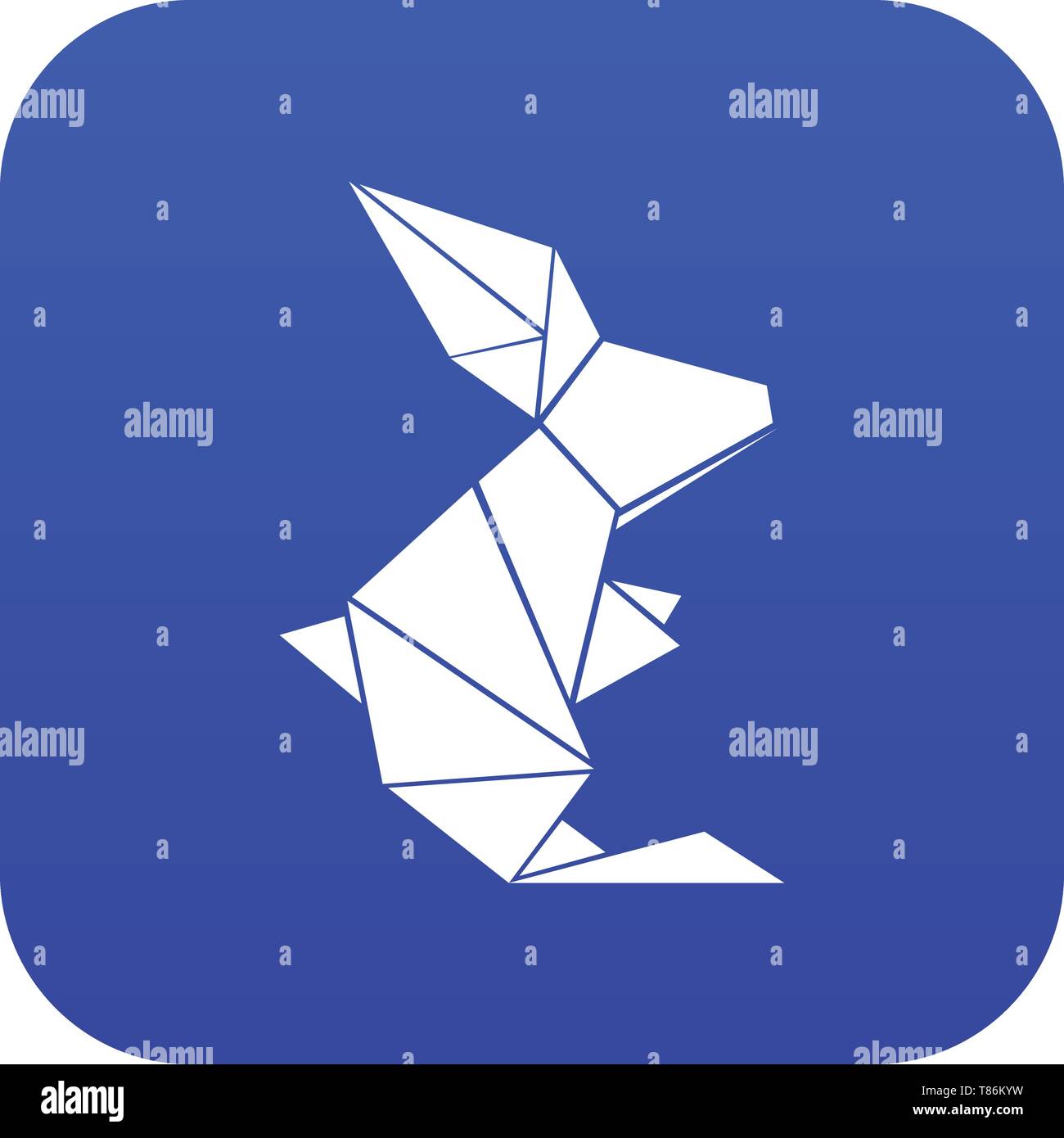 Origami rabbit icon blue vector Stock Vector Image & Art - Alamy