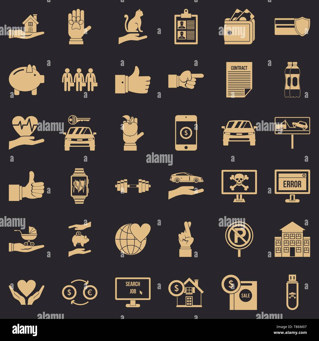 Error icons set, simple style Stock Vector Image & Art - Alamy