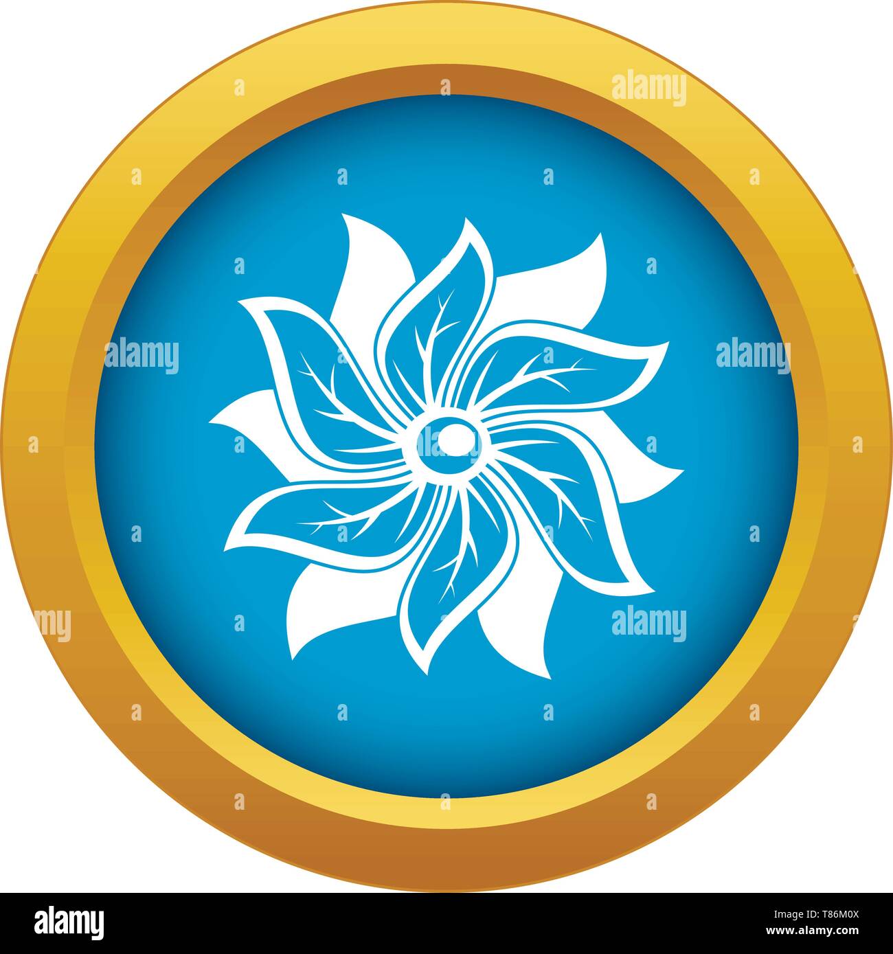 Flower icon blue vector isolated Stock Vector Image & Art - Alamy