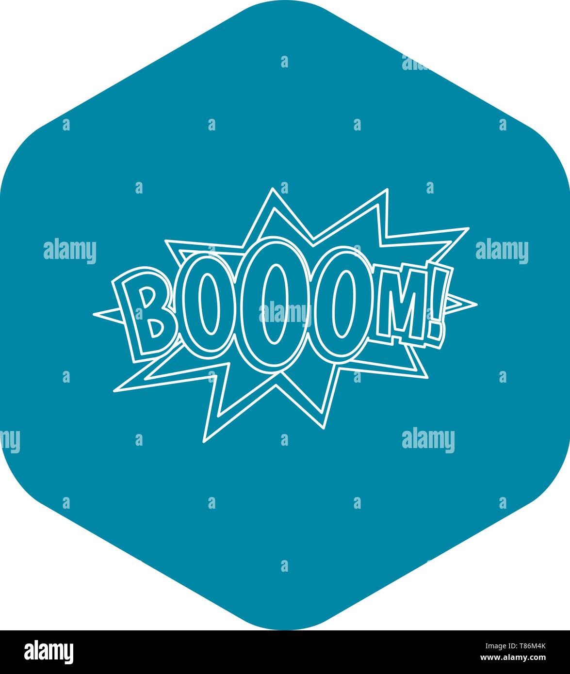 Boom, comic book explosion icon, outline style Stock Vector Image & Art ...