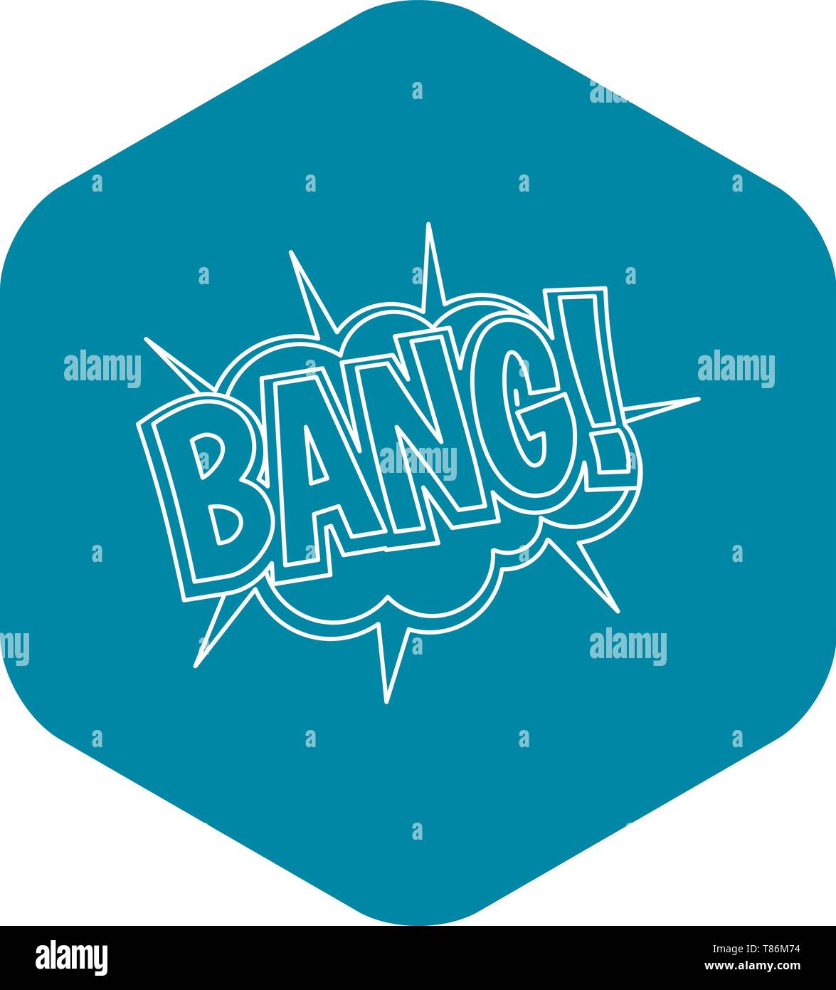 Bang, explosion icon, outline style Stock Vector Image & Art - Alamy