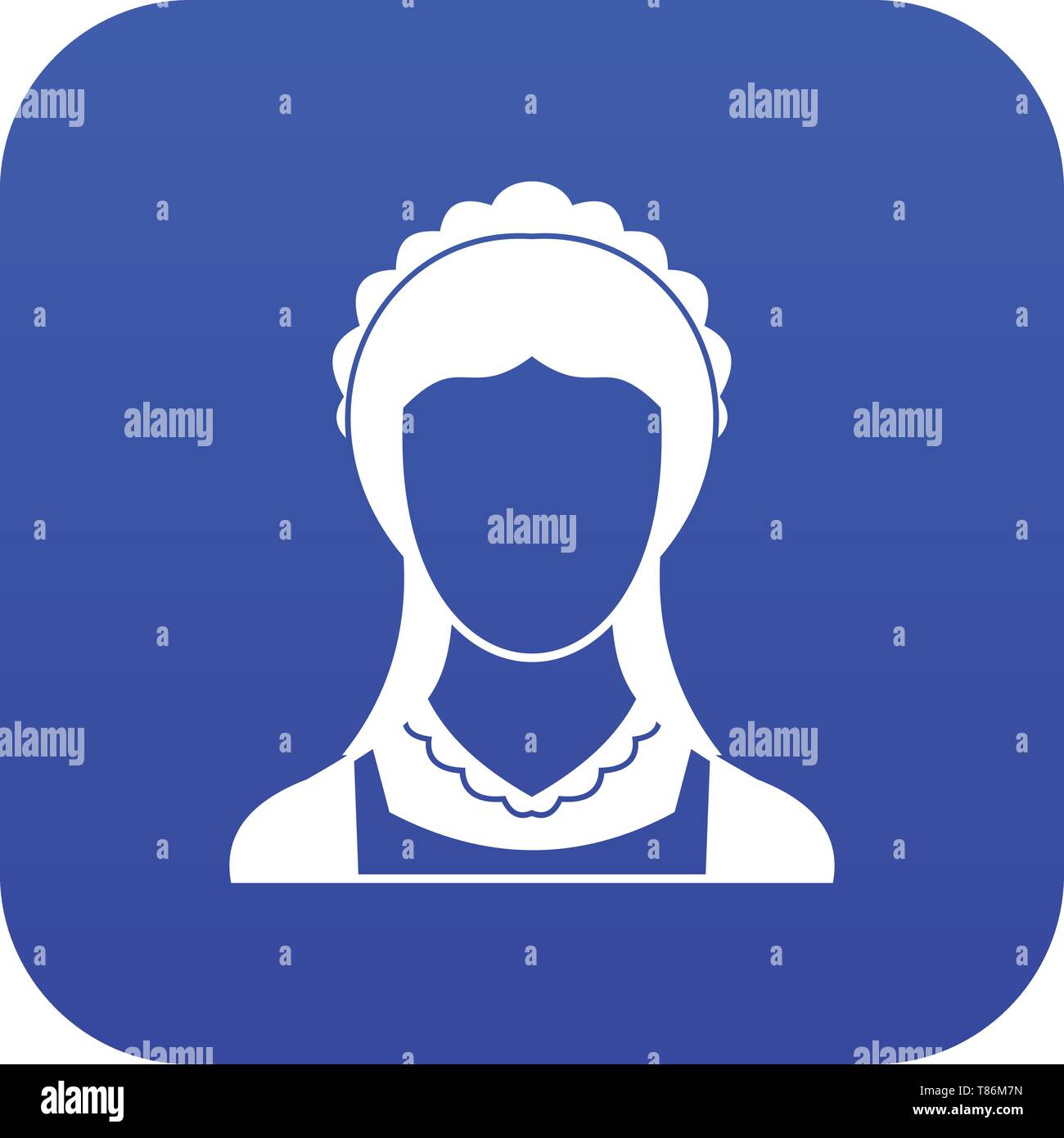 Cleaning household service maid icon digital blue Stock Vector Image ...