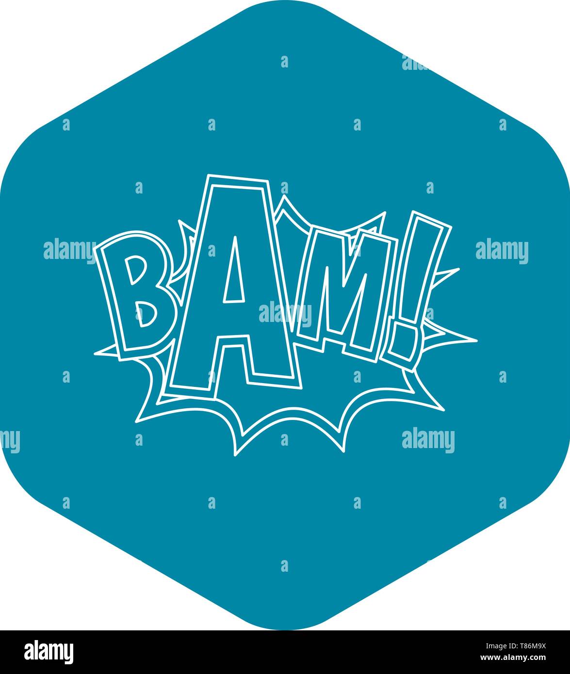 BAM, explosion effect icon, outline style Stock Vector Image & Art - Alamy