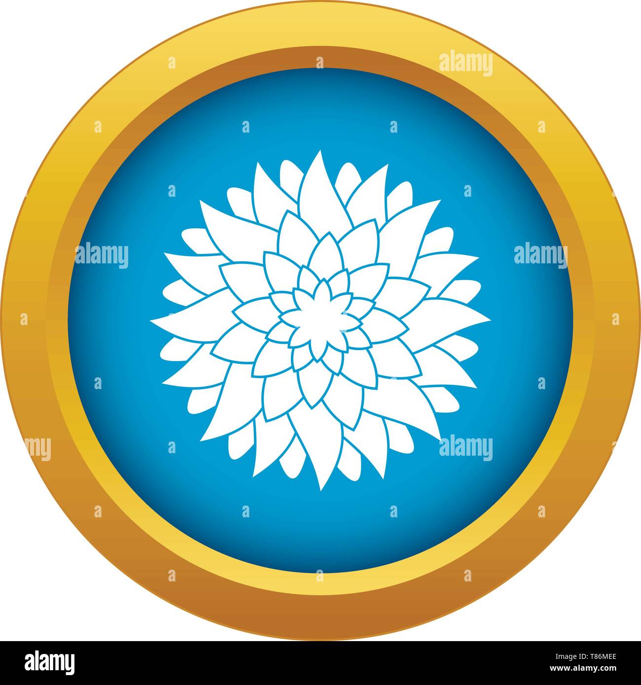 Flower icon blue vector isolated Stock Vector Image & Art - Alamy