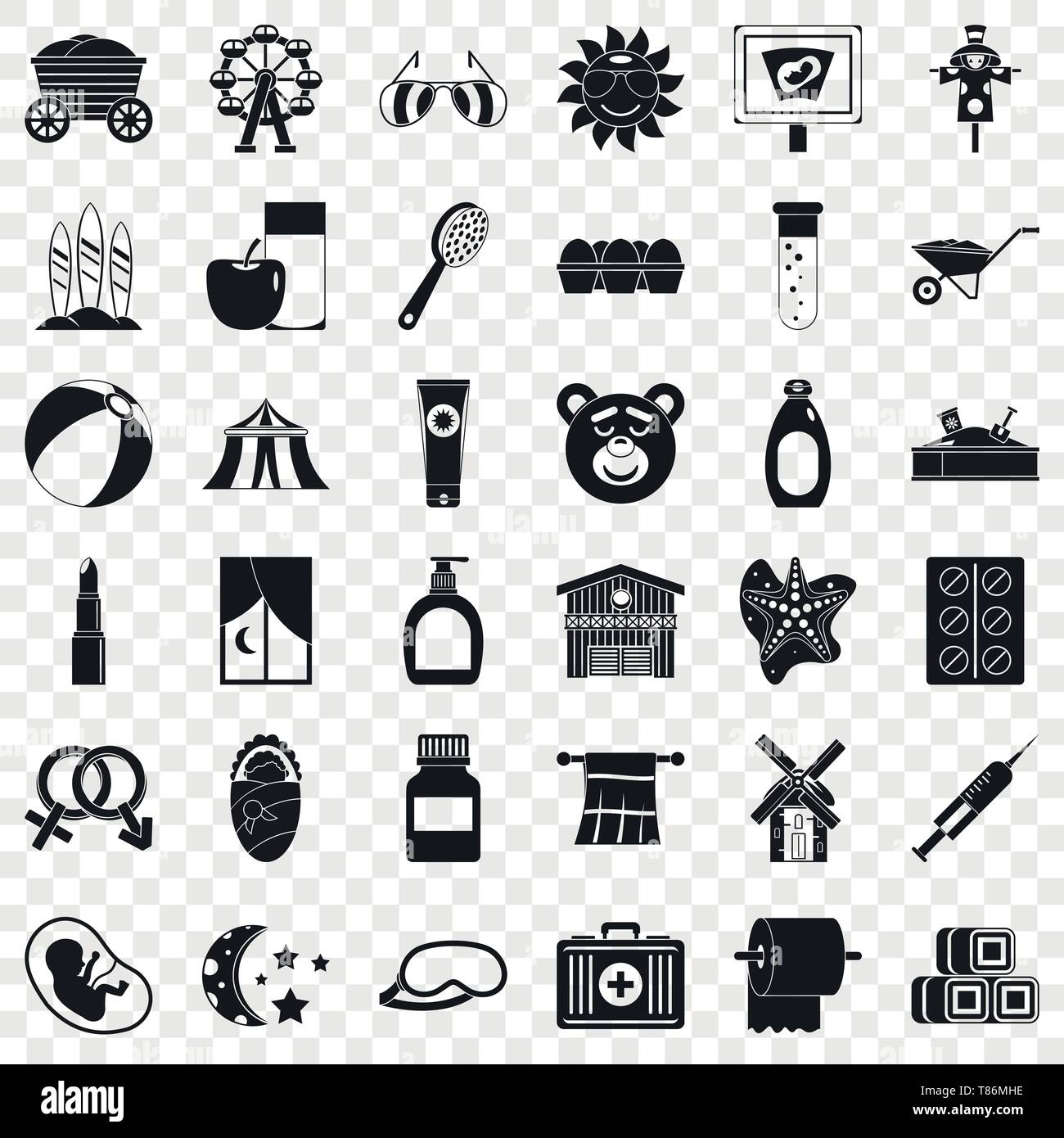 Child health icons set, simple style Stock Vector Image & Art - Alamy