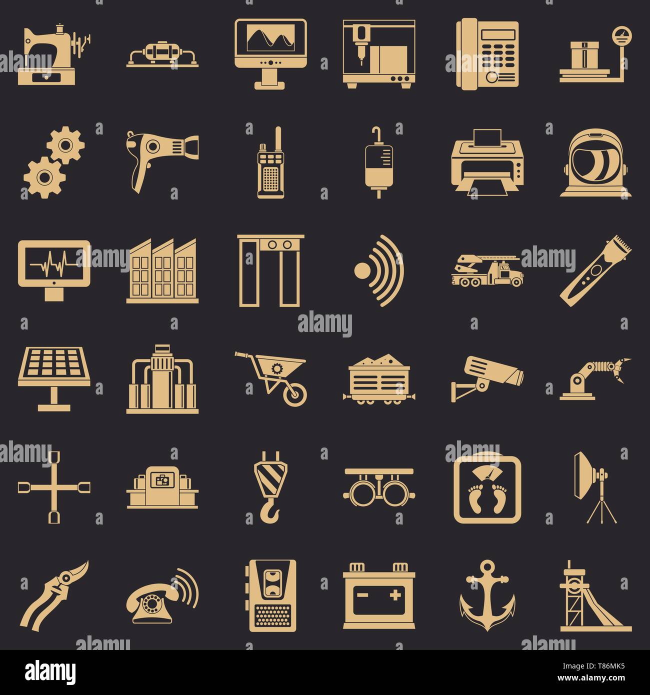 Anchor icons set, simple style Stock Vector Image & Art - Alamy