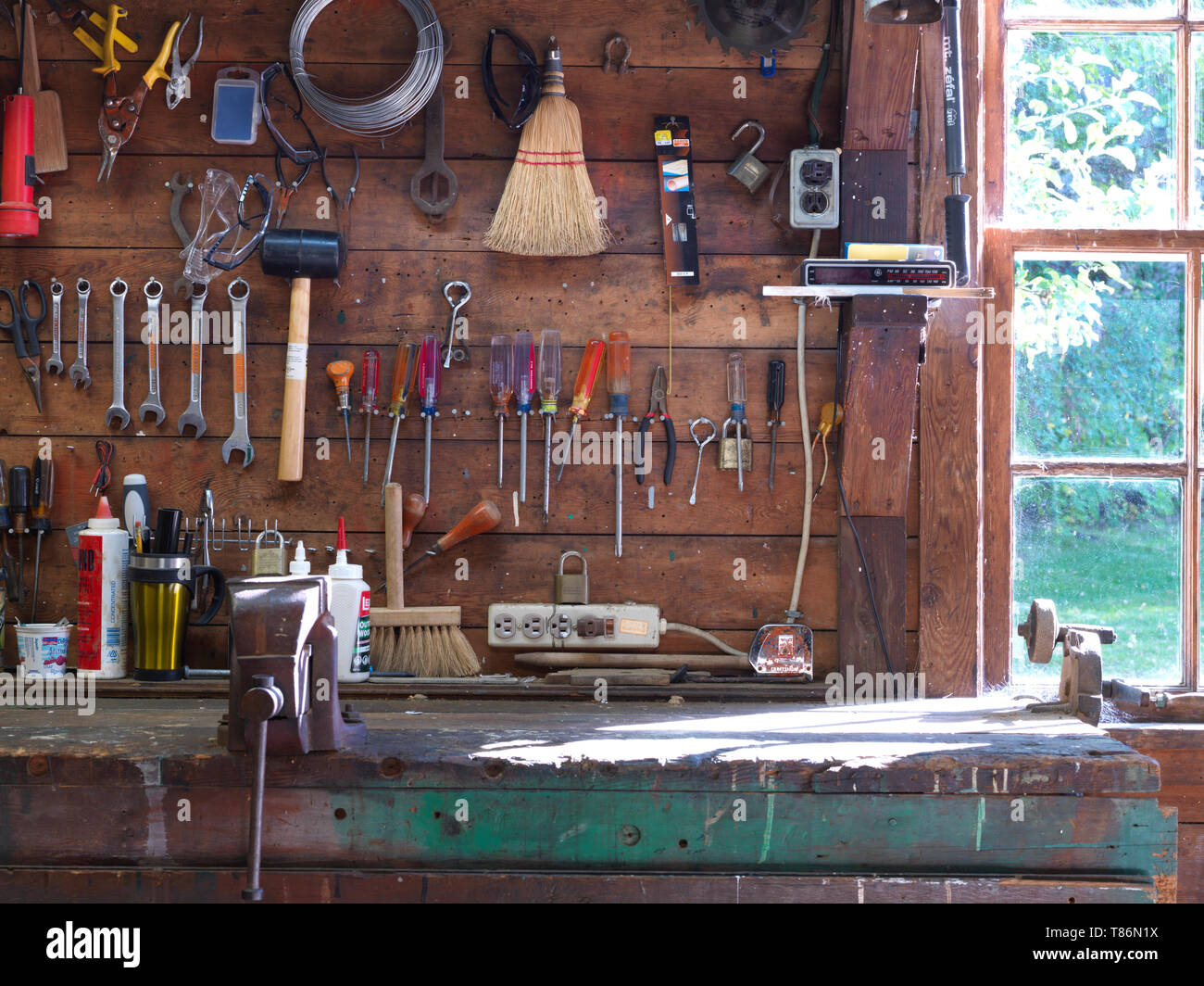 Work Bench and Tools Stock Photo - Alamy