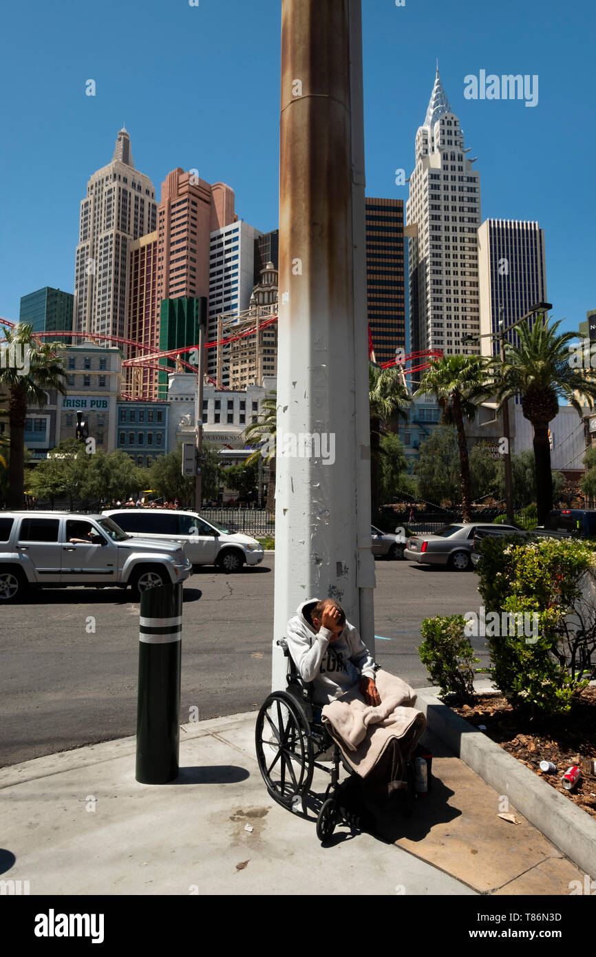Homeless man, Las Vegas, Nevada, United States of America Stock Photo ...