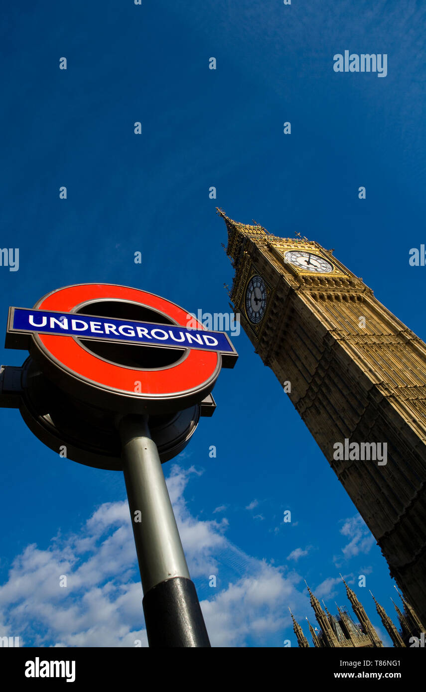 Big ben iconic london underground sign hi-res stock photography and ...