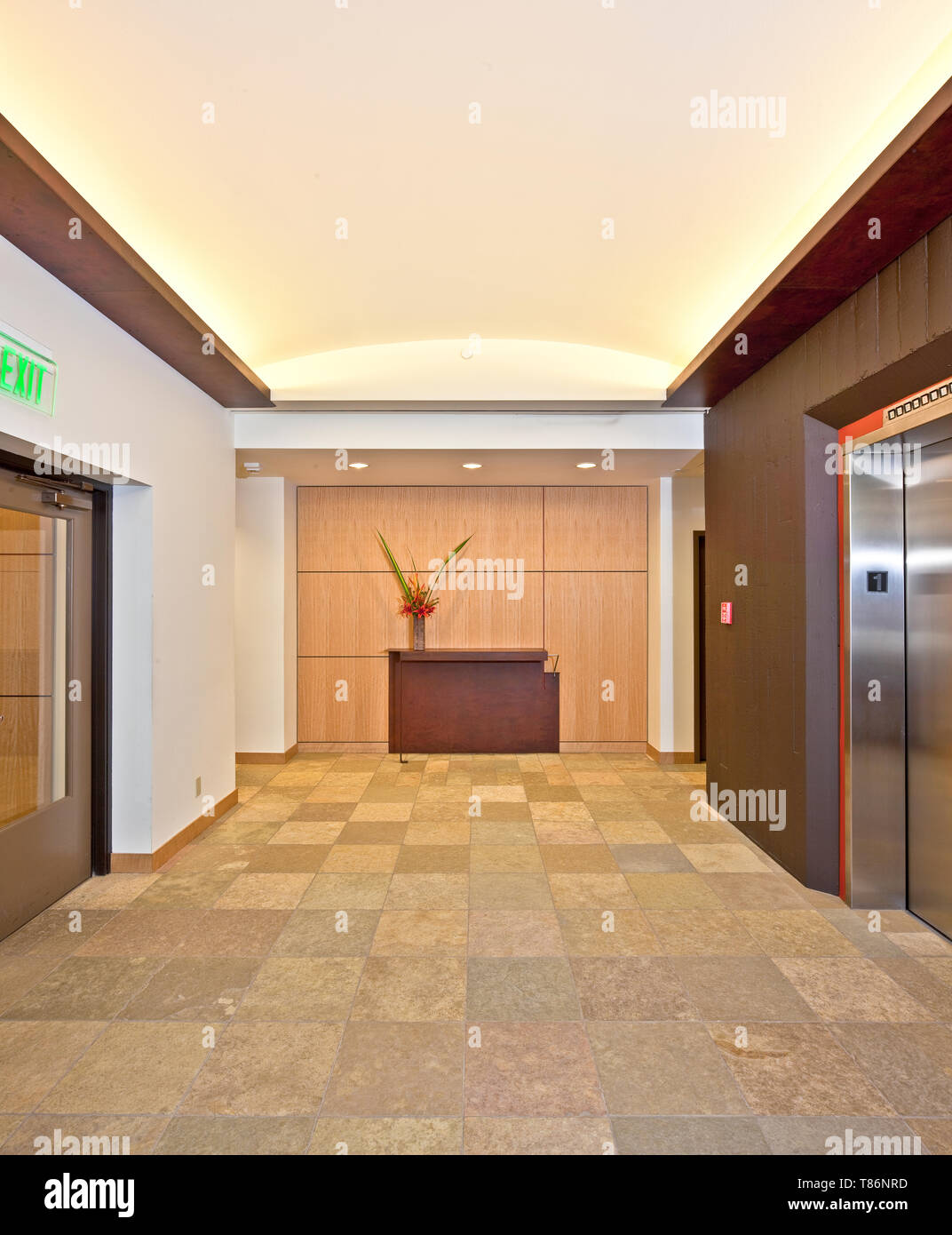 Modern Office Building Hallway Stock Photo - Alamy