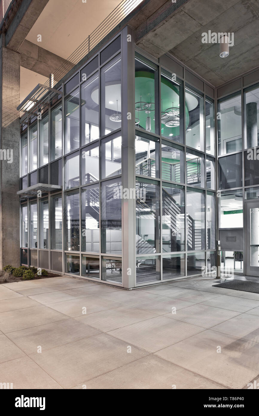 Glass Front of an Office Building Stock Photo - Alamy