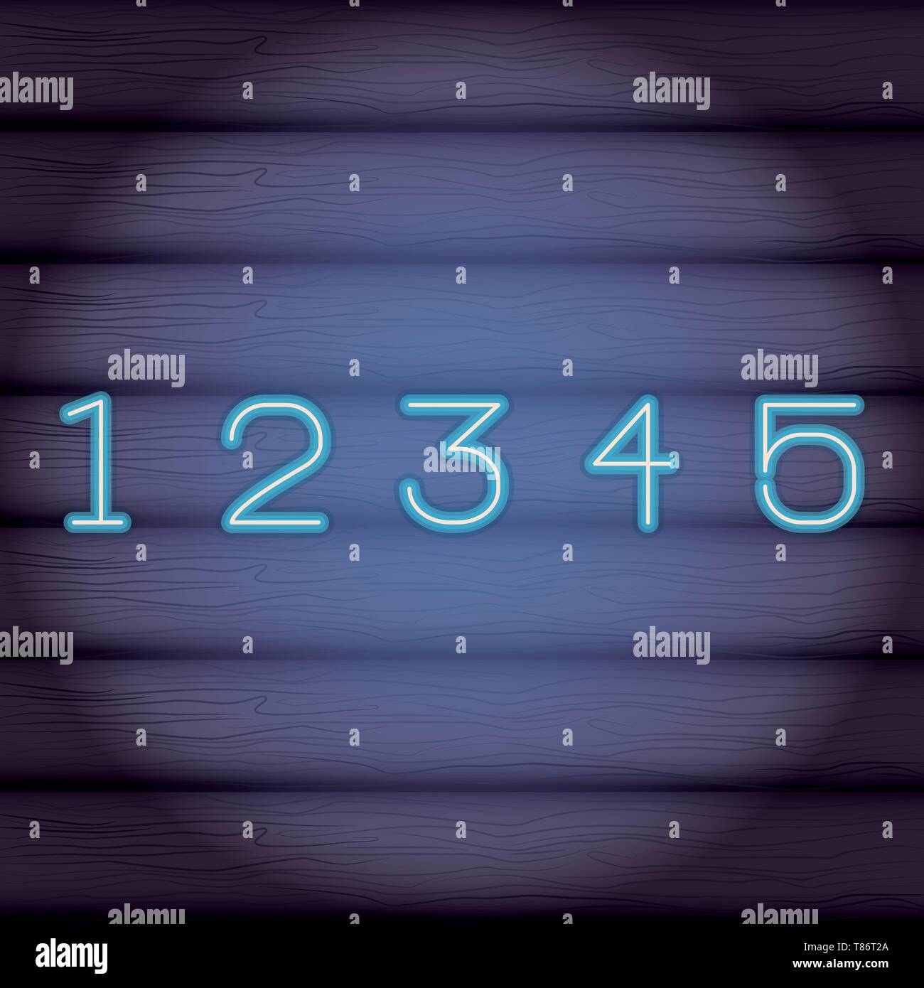 numbers font neon Stock Vector Image & Art - Alamy