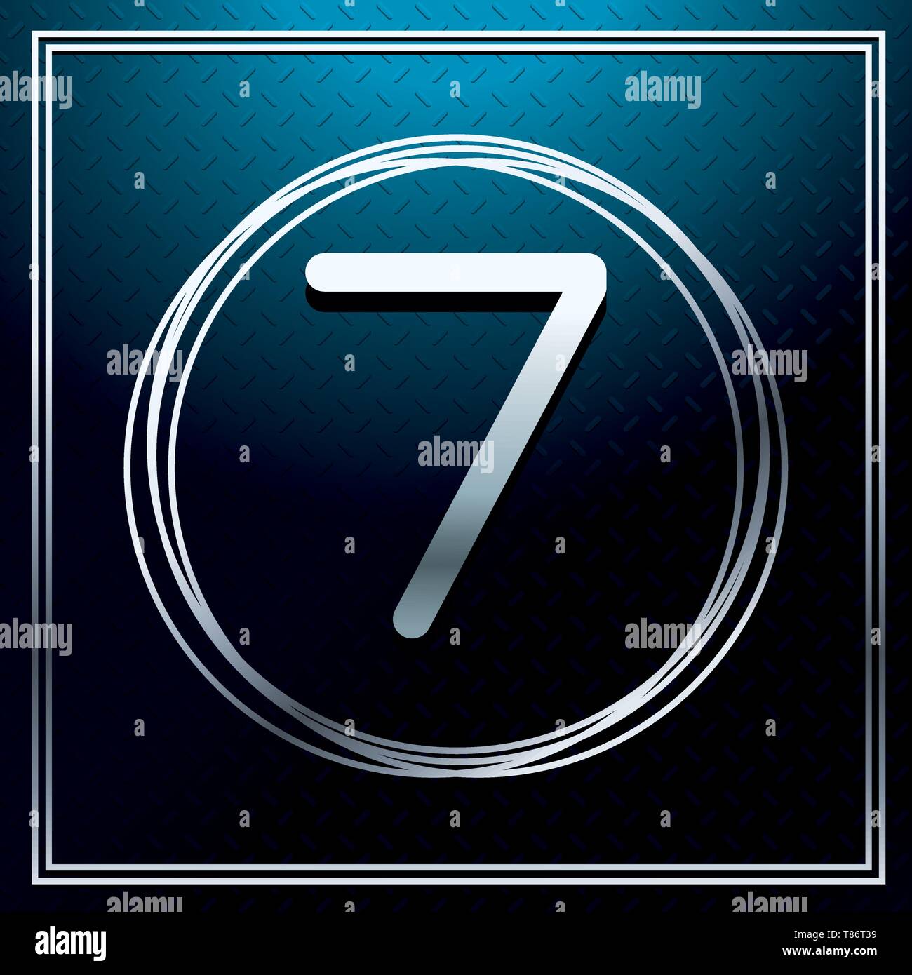 seven font number over metallic texture Stock Vector Image & Art - Alamy