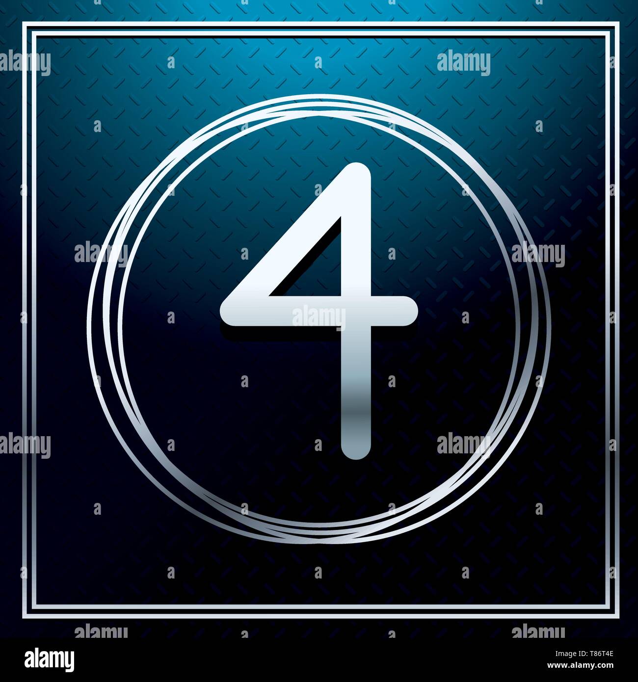 four font number over metallic texture Stock Vector Image & Art - Alamy