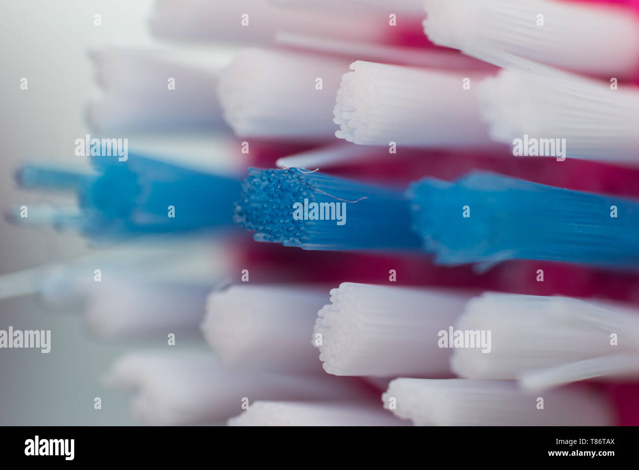 Macro photo of multicolor toothbrush Stock Photo - Alamy