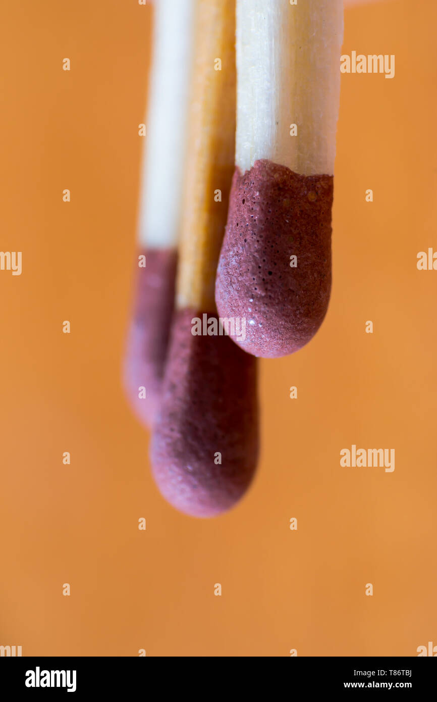 macro photo of a red match head Stock Photo - Alamy