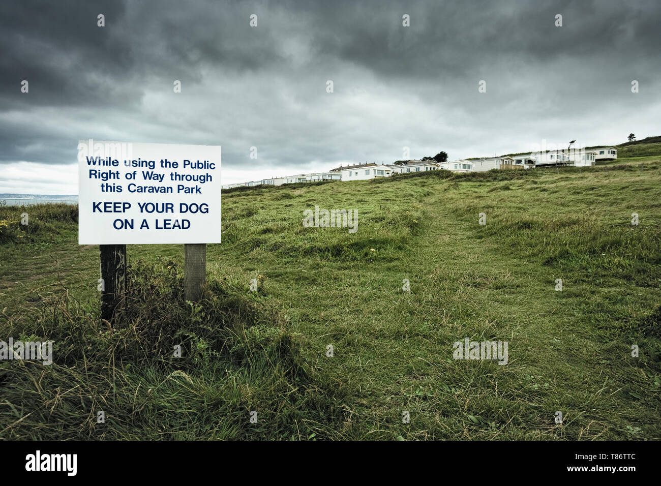 Sign at Caravan Park Stock Photo - Alamy