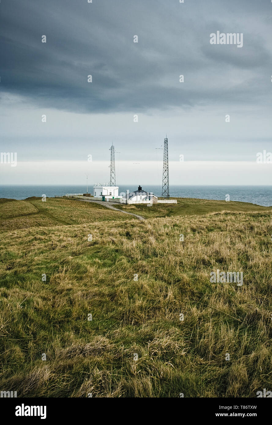 Outpost on Sea Cliff Stock Photo - Alamy