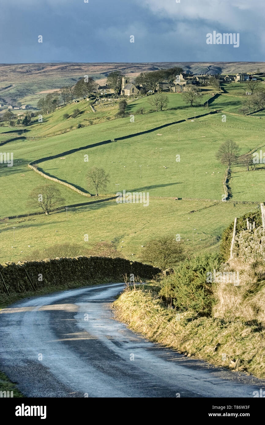 Road through English Countryside Stock Photo - Alamy