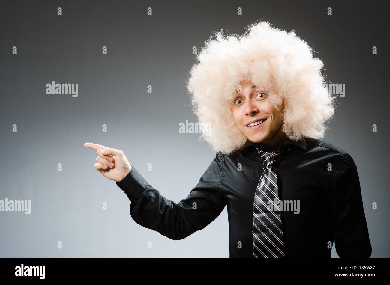 Man with funny hair style Stock Photo - Alamy