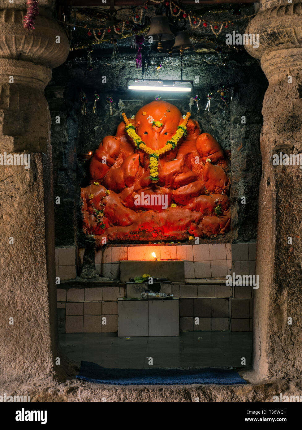 31-Mar-2019-vintage Ganesh Ganpati temple in Jogeshwari Caves complex ...