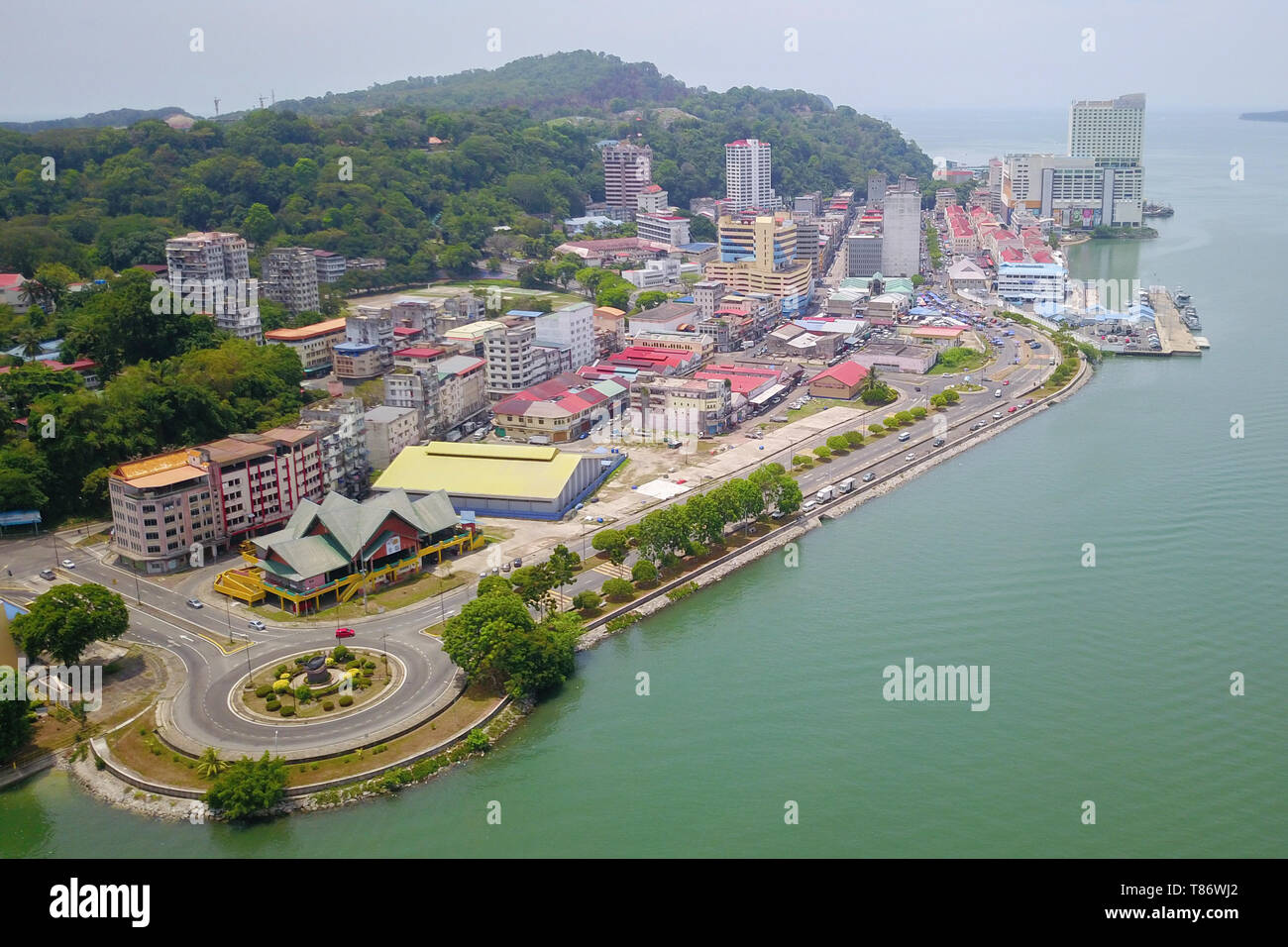 Aerial view city sandakan capital hi-res stock photography and images ...