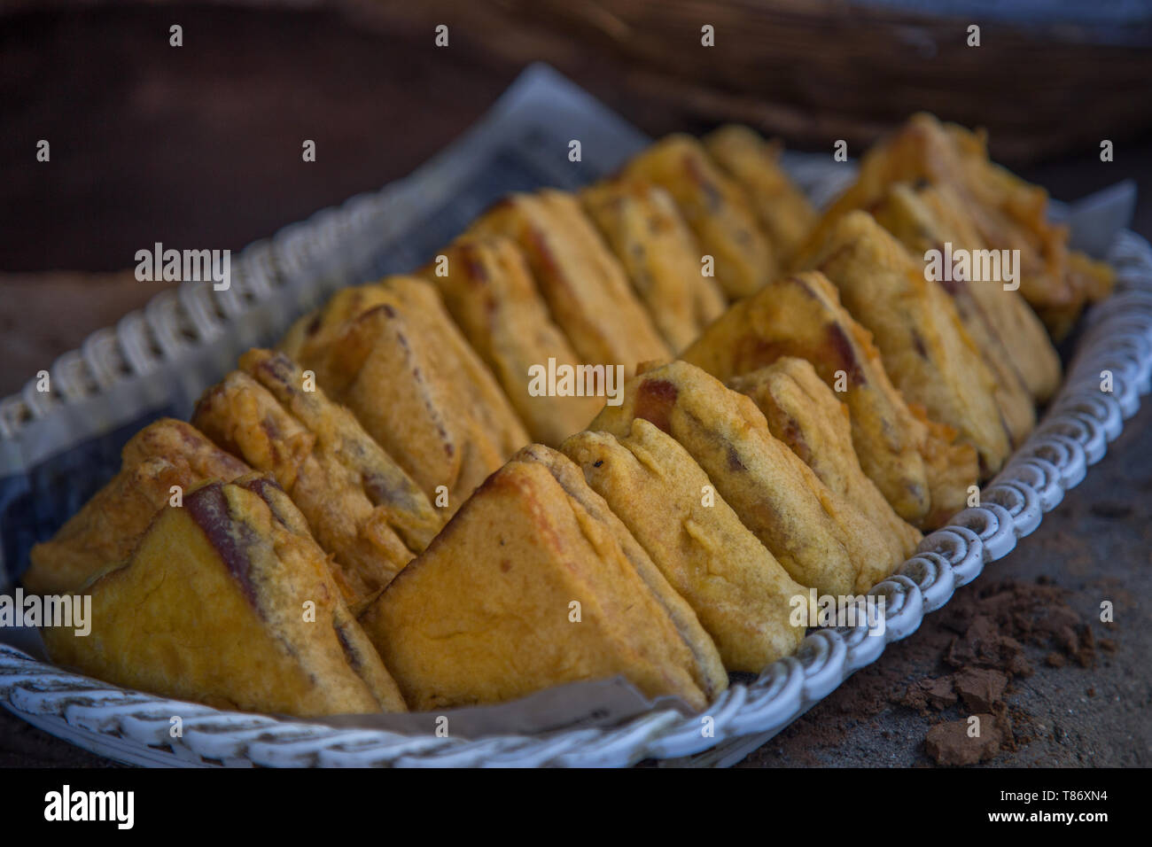 Delicious Street Food. Mix Vegetable Pakoras, Bread Pakoda Stock Photo ...