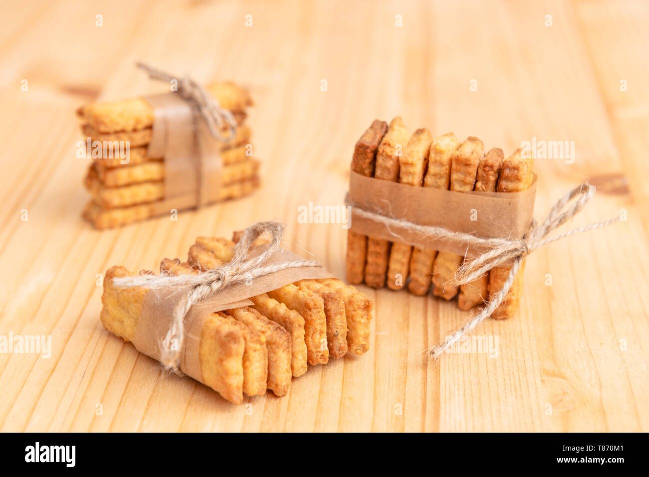 Salted crispy crackers sesame hi-res stock photography and images - Alamy
