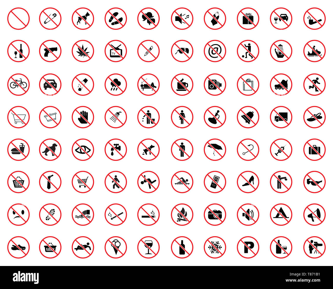 Prohibited signs hi-res stock photography and images - Alamy