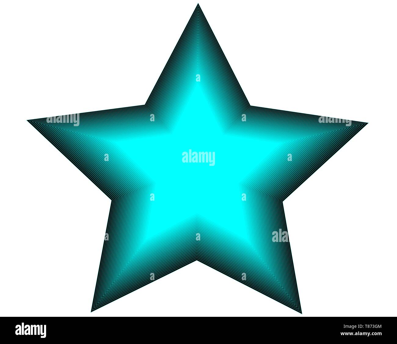 bright symbol blue neon star on white background Stock Vector Image ...