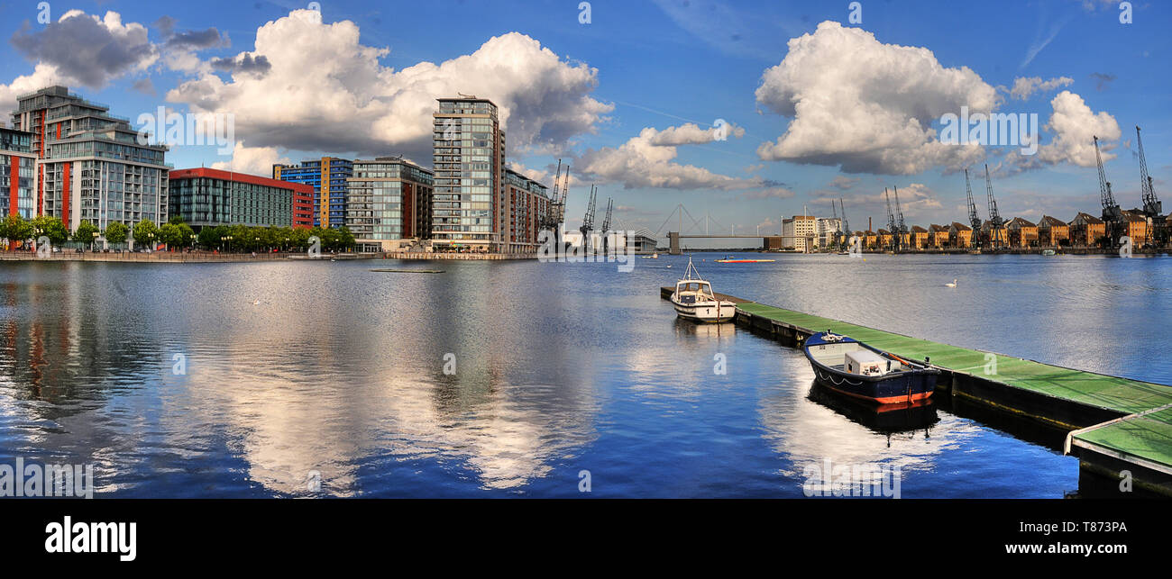Pontoon Docks in London Docklands, Summer Stock Photo - Alamy