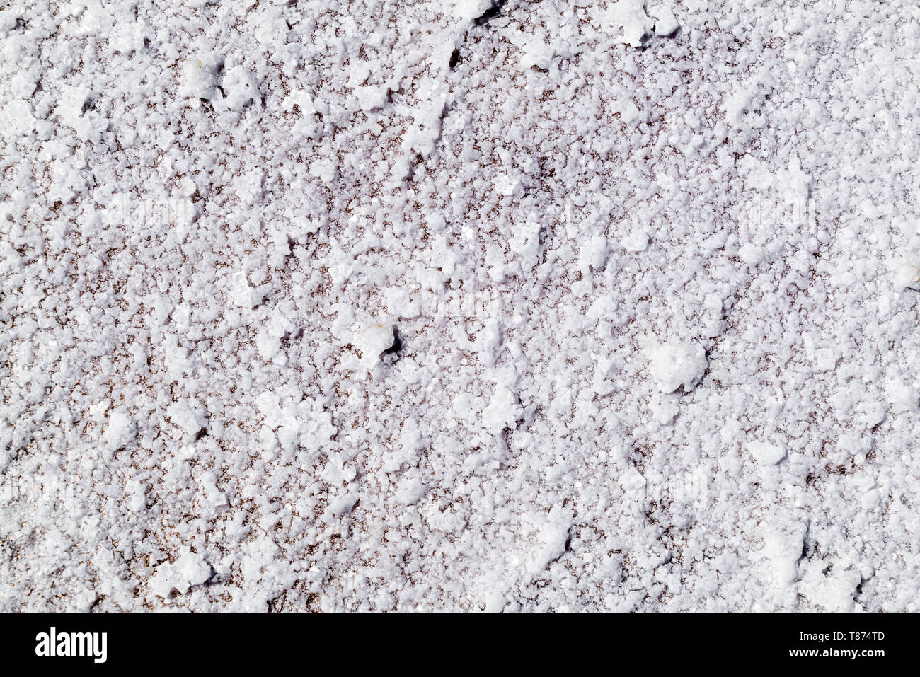 Precipitated salt on the floor at Salar de Uyuni in Bolivia Stock Photo ...