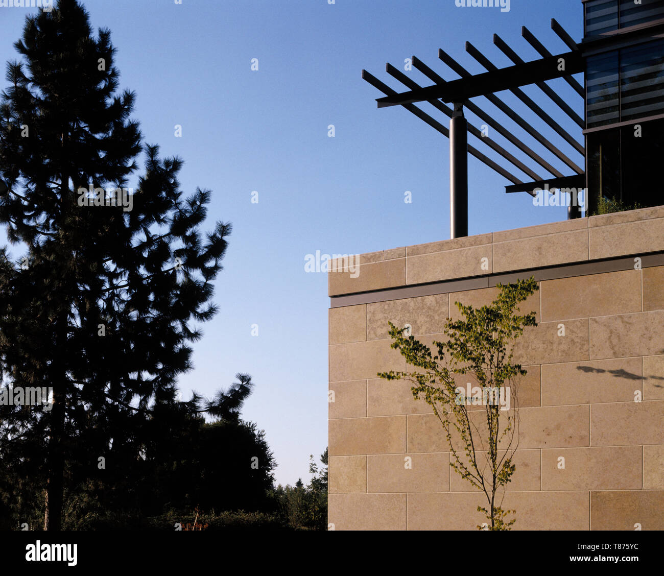 Open Air Arbor On Building Patio Stock Photo - Alamy