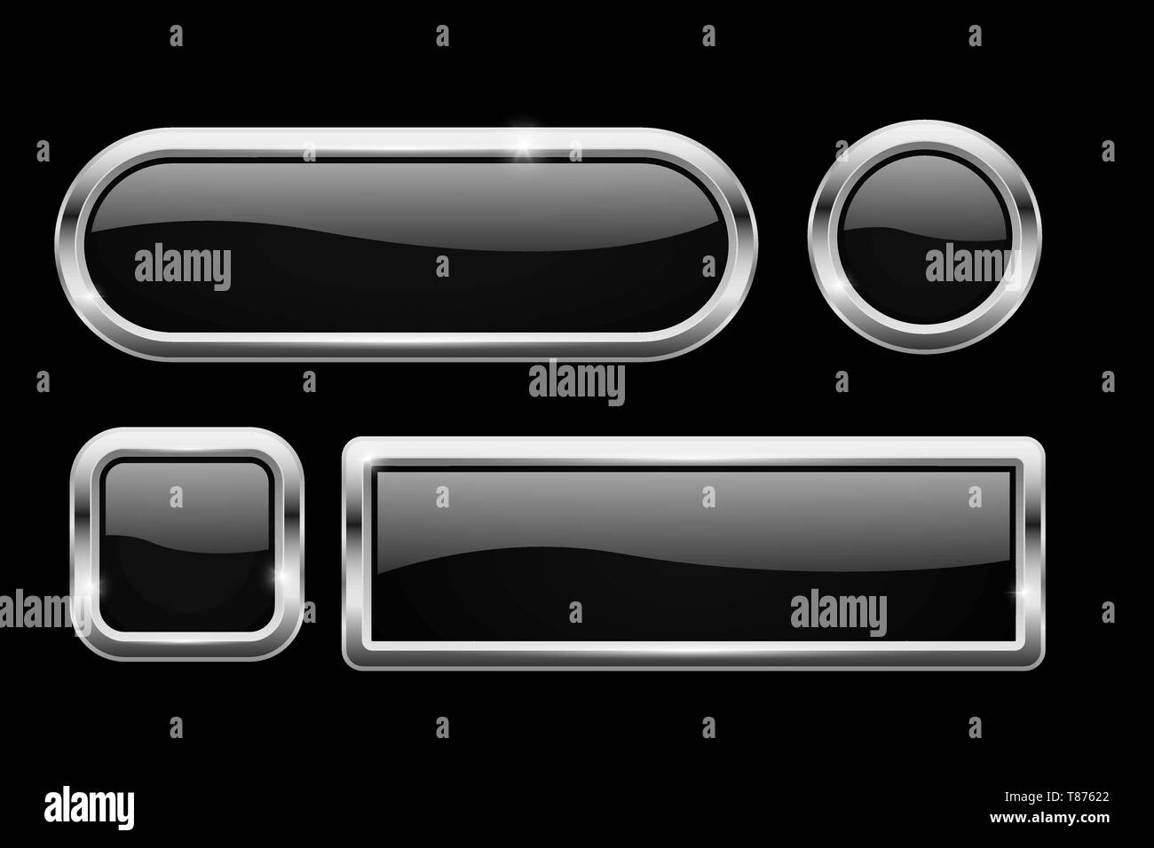 Black and silver frame Stock Vector Images - Alamy