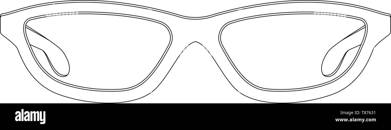 Glasses. Outline sign Stock Vector Image & Art - Alamy